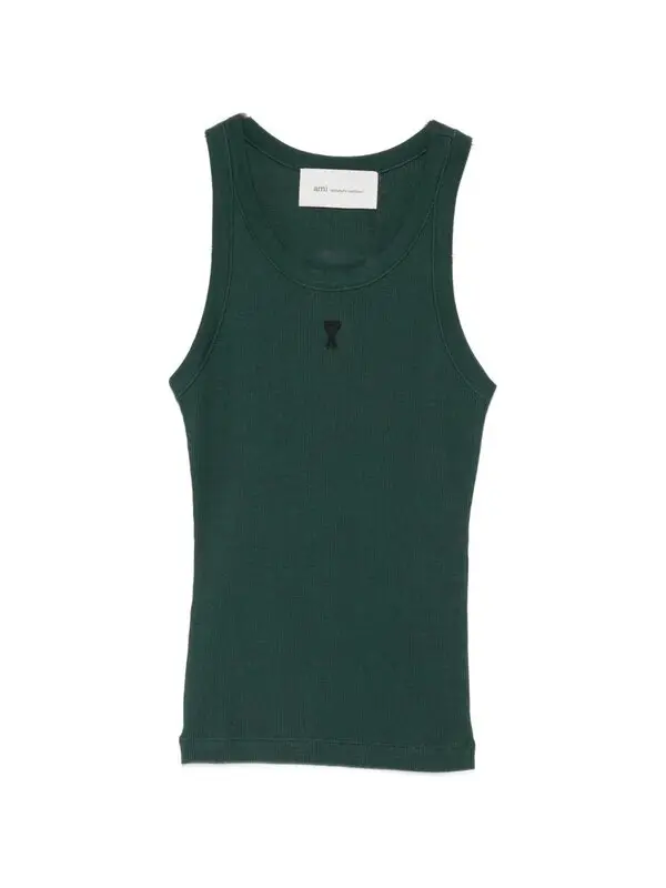 AMI Paris Adc Tank Top - Green