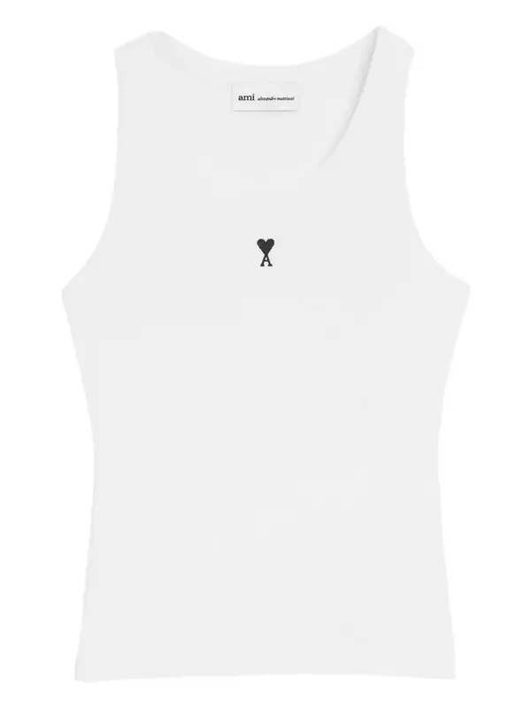 AMI Paris Adc Tank Top - White