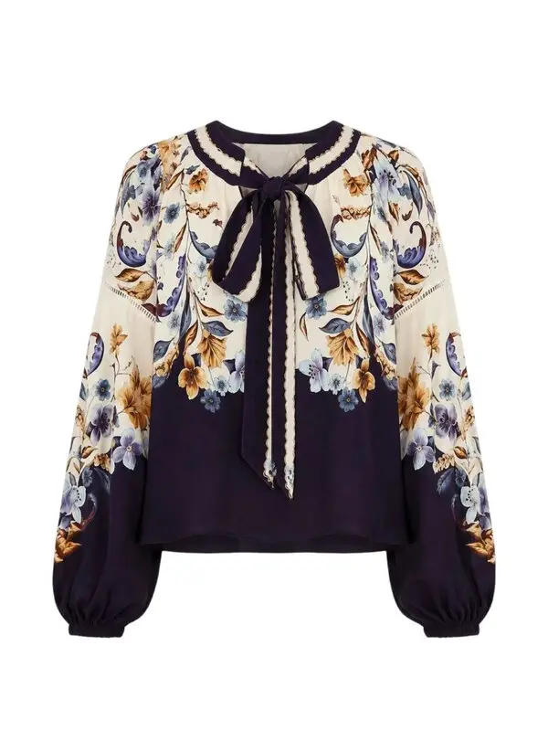 Farm Rio Printed Silk-like Tunic