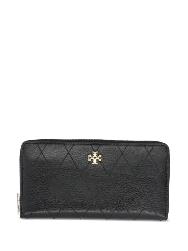 Tory Burch Charlie Quilted Zip Continental Wallet - Black