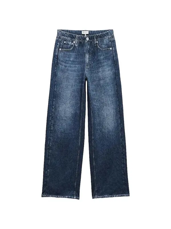 Rag & Bone Petra Miramar Terry Wide Leg Pant - Blue