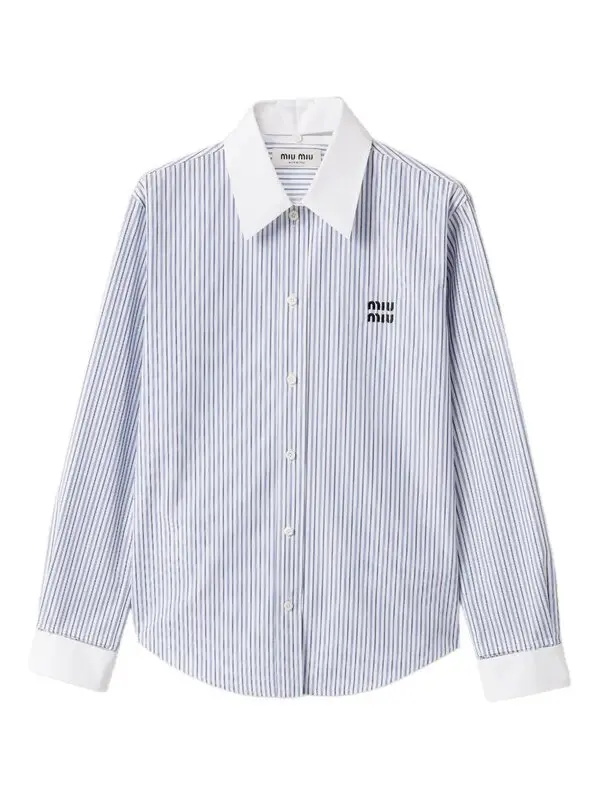 Miu Miu Striped Cotton Shirt