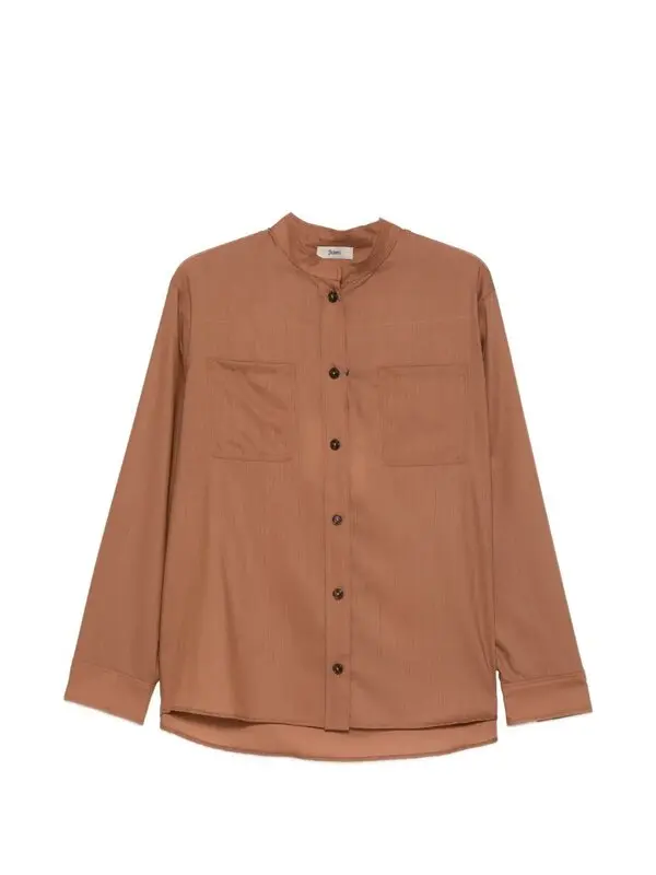 Herno Wool Mandarin Collar Shirt