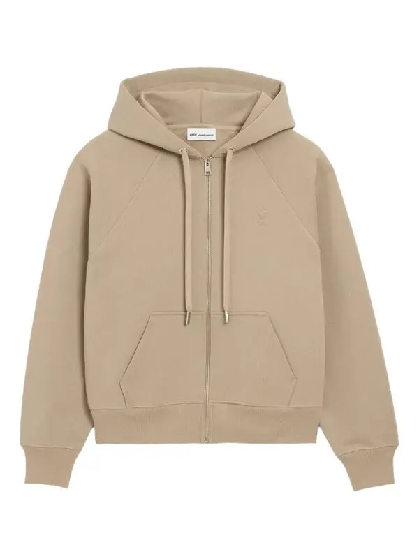 AMI Paris Hooded Sweatshirt - Beige