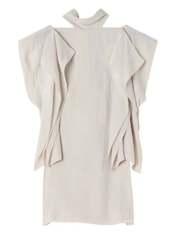 LANVIN Pleated Sleeveless Top - Beige
