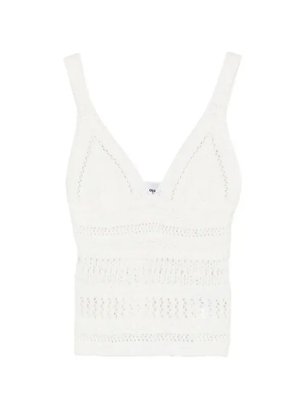 Alpha Studio Crochet Top - White