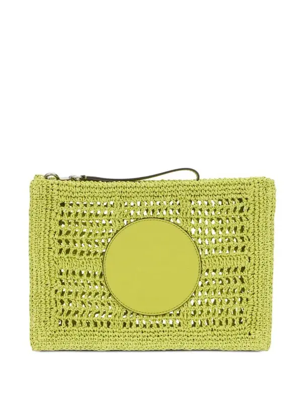 Tory Burch Ella Logo Clutch - Green