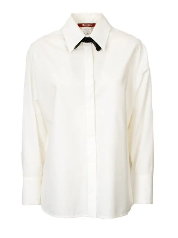 Max Mara Cotton Blend Long Sleeve Shirt