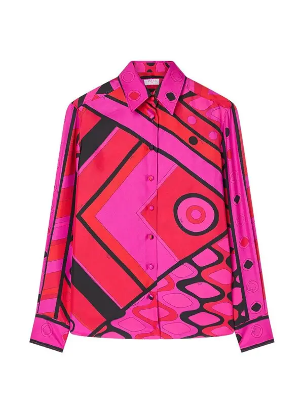 Emilio Pucci Vivara Print Silk Shirt