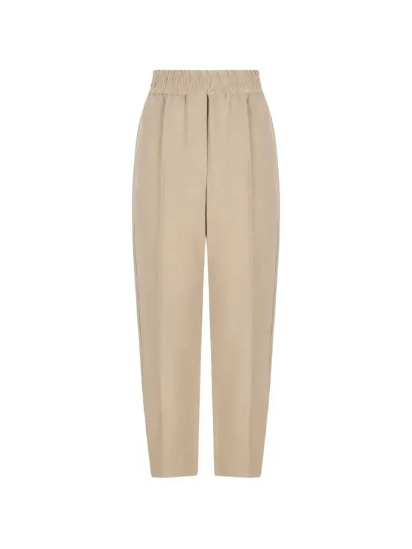 Brunello Cucinelli High Waist Trousers - Beige