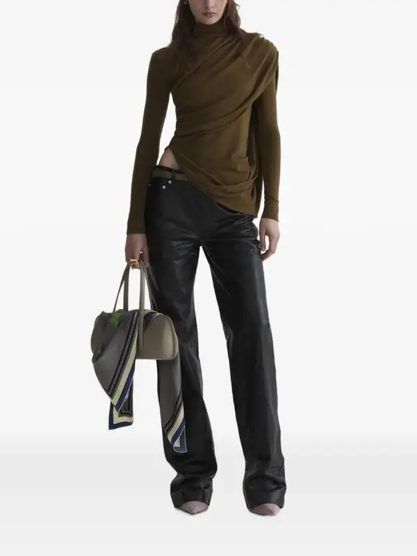 MUGLER Cascade Sleeves Top - Green