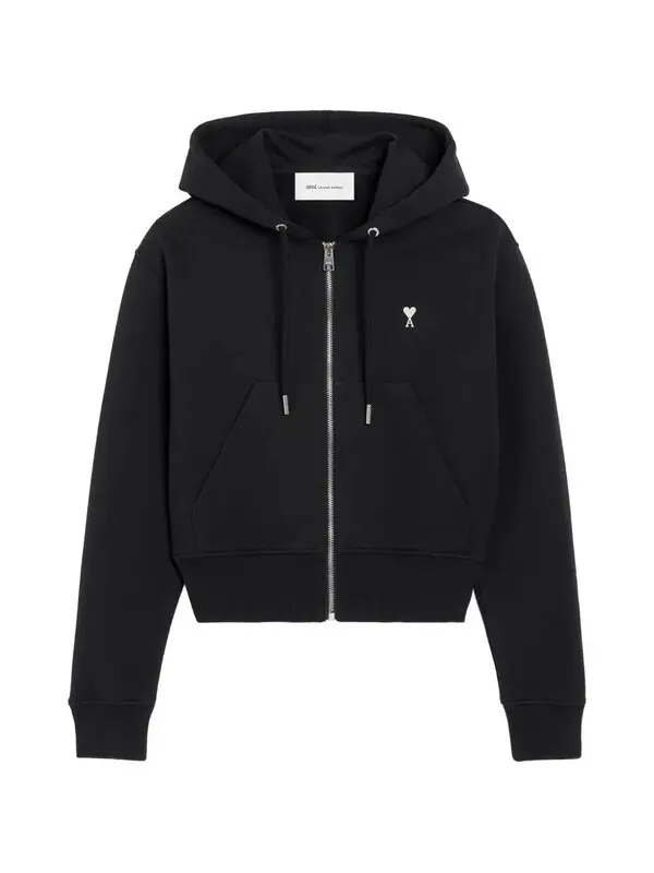 AMI Paris Adc Zip Hoody - Black
