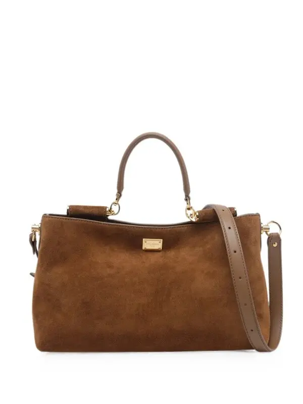 Dolce & Gabbana Vittoria Suede Bag - Beige