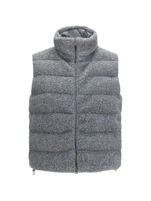 Herno Sleeveless Puff Coat - Gray