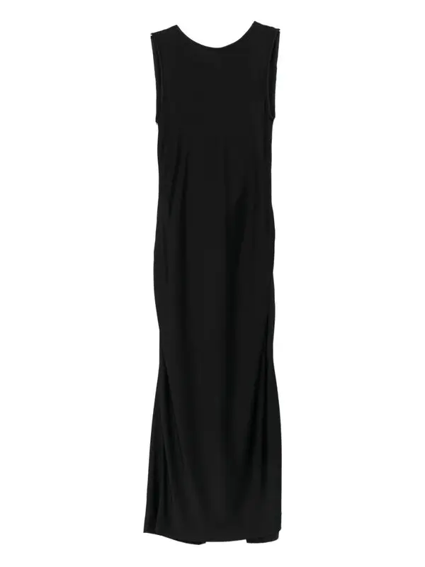 Another Tomorrow Bias Cut Cowl Back Dress