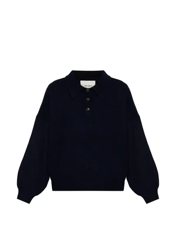 LISA YANG Etta Cashmere Polo Sweater