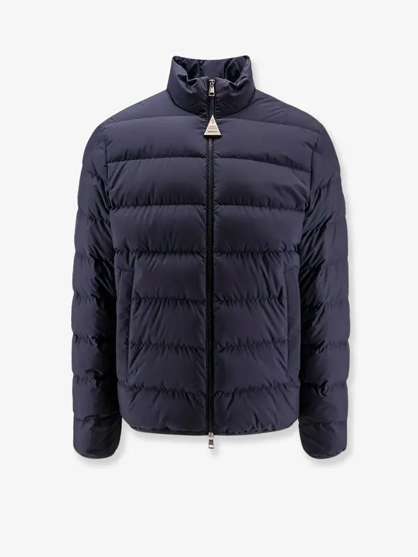 Moncler Baudinet Down Jacket With Iconic Patch - Blue
