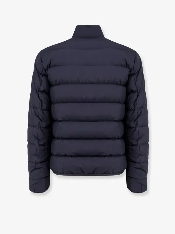 Moncler Baudinet Down Jacket With Iconic Patch - Blue