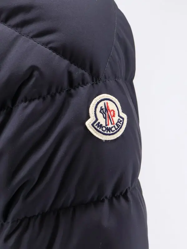 Moncler Baudinet Down Jacket With Iconic Patch - Blue