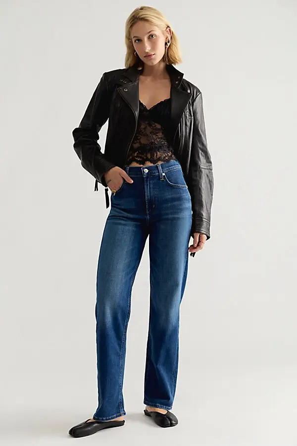 Citizens Of Humanity Palma Silk Denim Long Jeans - Kitten