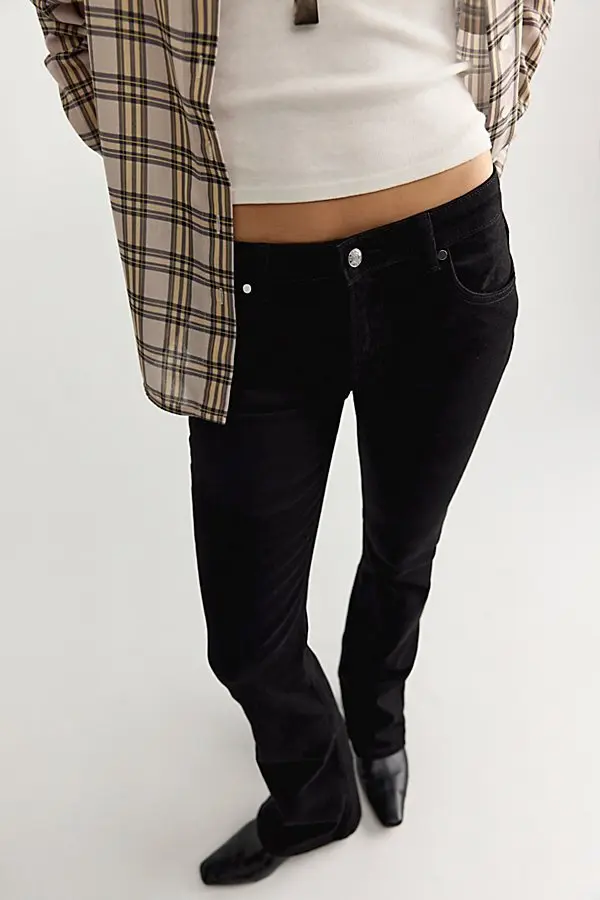 EB DENIM Maria Slim Low-rise Bootcut Jeans - Noir