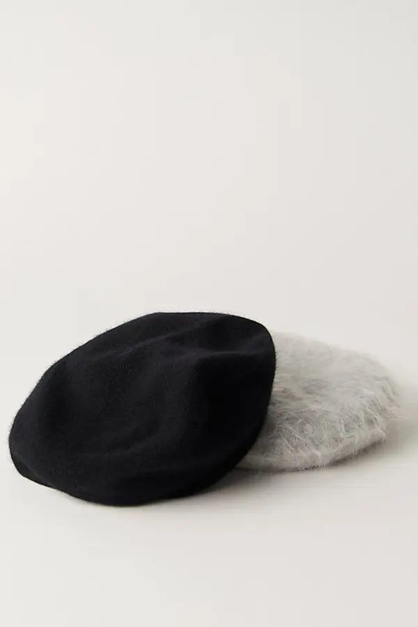 Free People Cashmere Beret - Black
