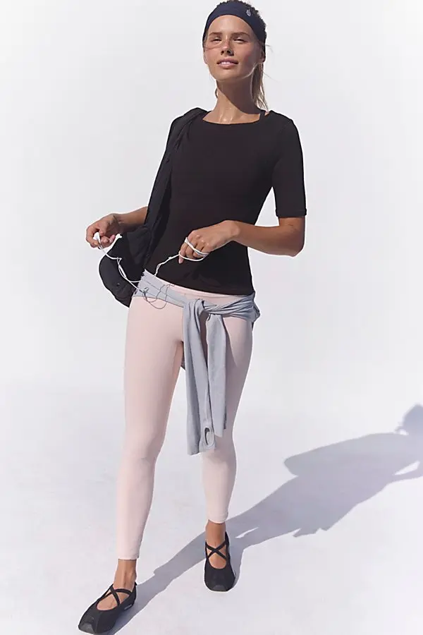 Free People Circuit Ribbed Tee - Black
