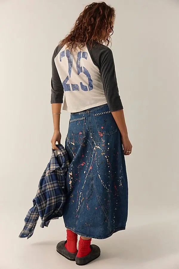 TRICIA FIX Bittersweet Denim Maxi Skirt