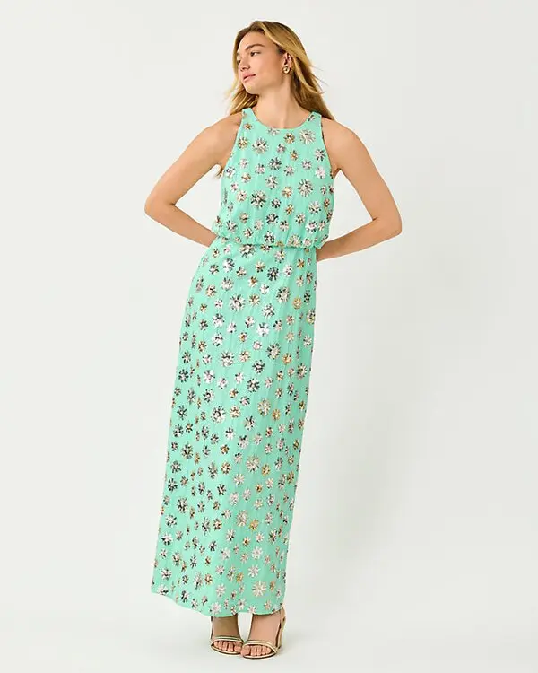 Lilly Pulitzer® Teonna Beaded Maxi Dress - Mint