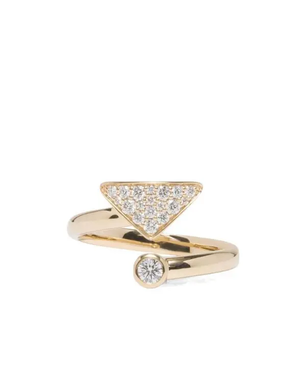 Prada Eternal Gold Contrarié Ring In Gold With Diamonds