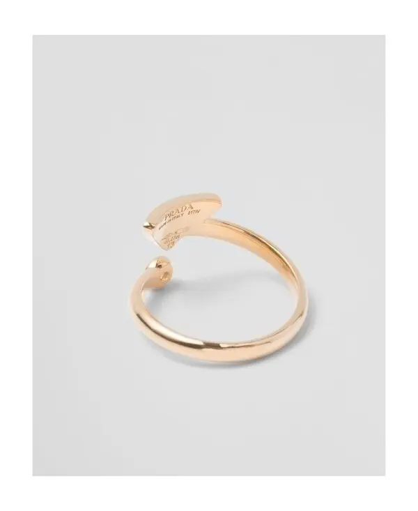 Prada Eternal Gold Contrarié Ring In Gold With Diamonds