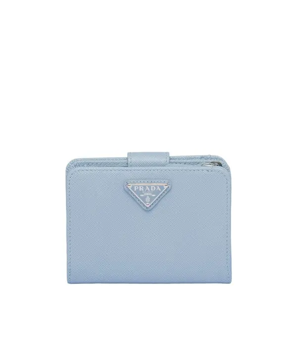 Prada Small Saffiano Leather Wallet - Blue