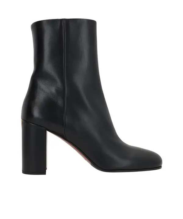 Prada Triangle-logo High-heeled Boots - Black