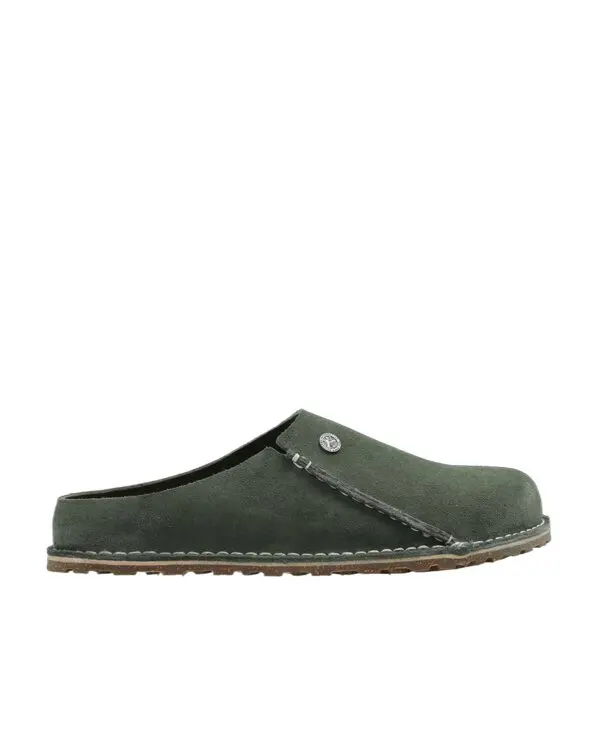 BIRKENSTOCK Zermatt Premium Suede Slippers - Green