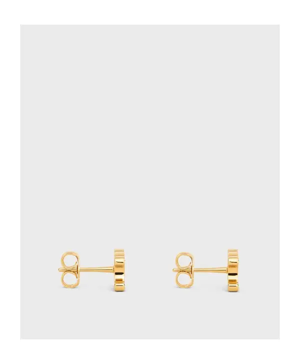 Celine Triomphe Studs In Brass With Gold Finish