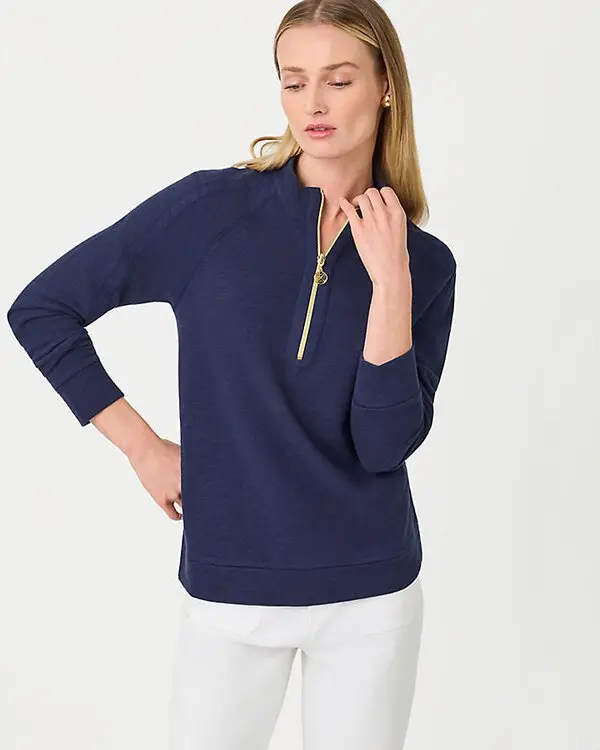Lilly Pulitzer® Ashlee Half-zip Pullover - True Navy