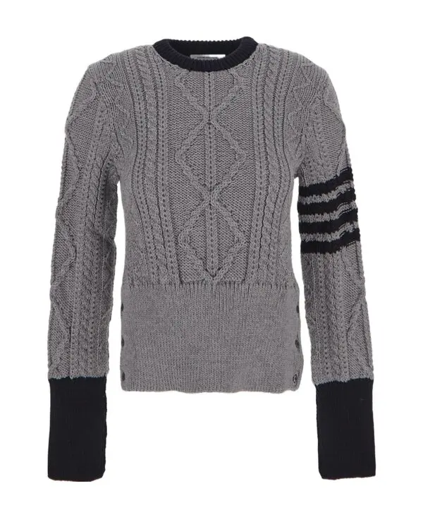 Thom Browne Signature 4-bar Stripe Crewneck Pullover