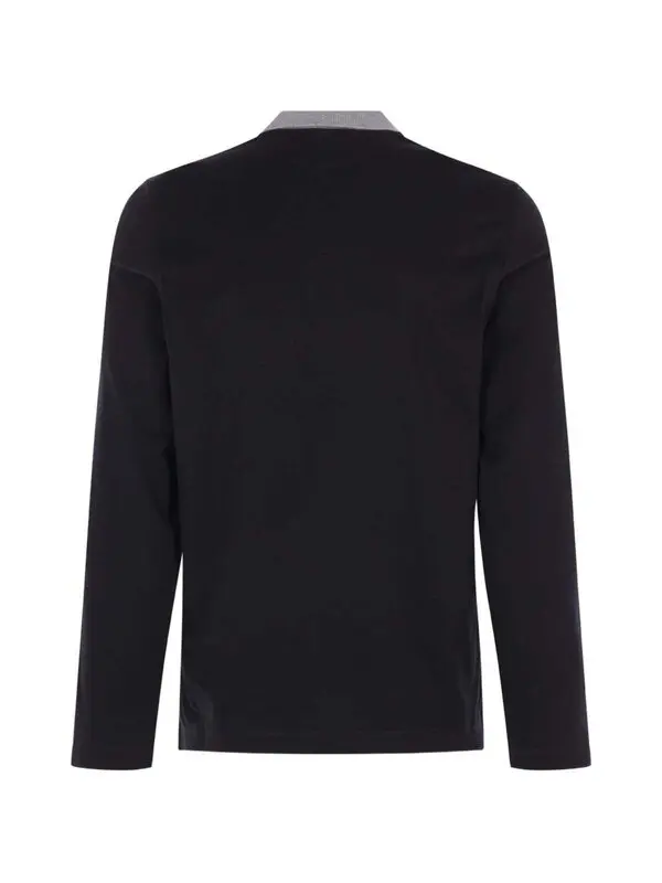 Brunello Cucinelli Logo Embroidered Long-sleeved Polo Shirt