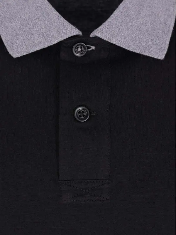 Brunello Cucinelli Logo Embroidered Long-sleeved Polo Shirt