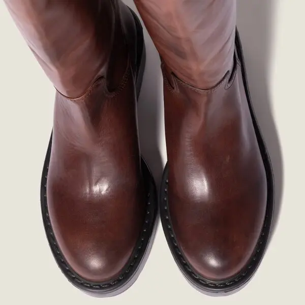 Miu Miu Logo Leather Boots