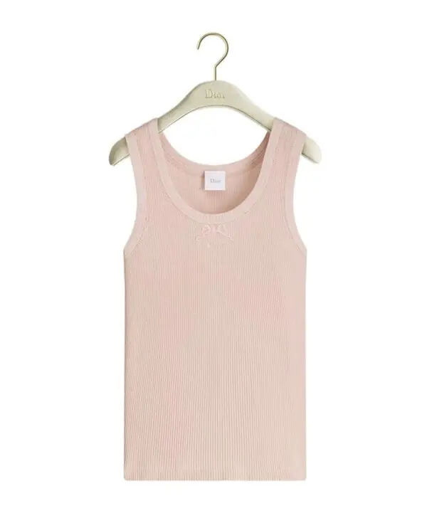 Dior Embroidered Fitted Tank Top