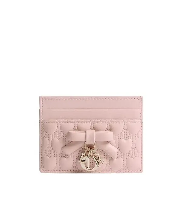 Dior Qixi Lady Freesia Card Holder - Pink