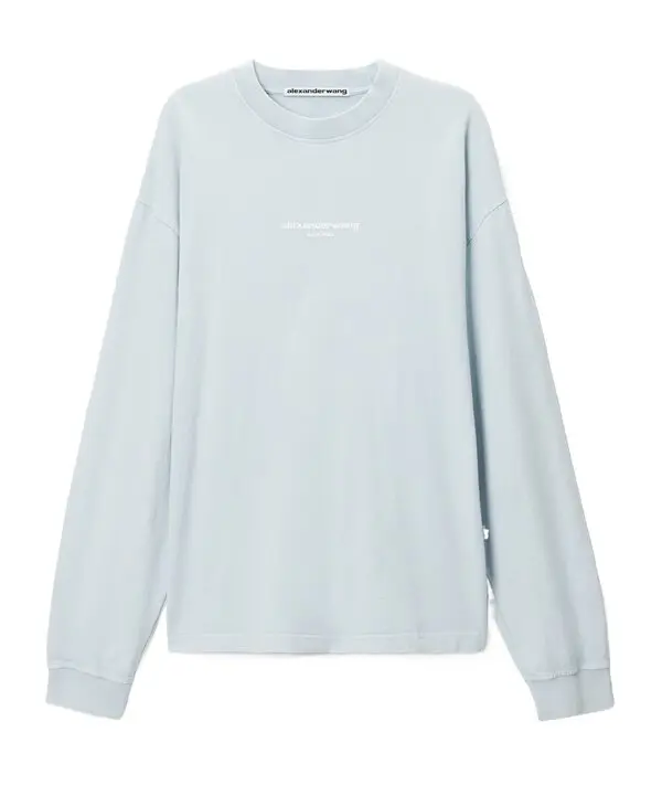Alexander Wang Logo Print Long Sleeve Tee - No