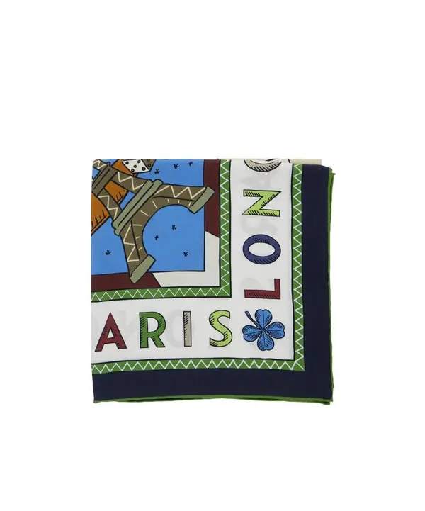 Longchamp Le Jeu De Cheval Silk Scarf 90