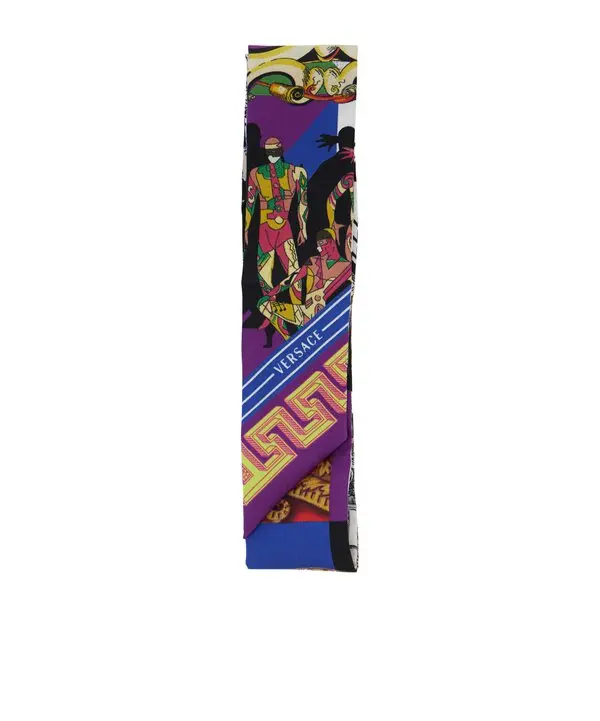 Versace Printed Silk Twill Ribbon - Multicolor