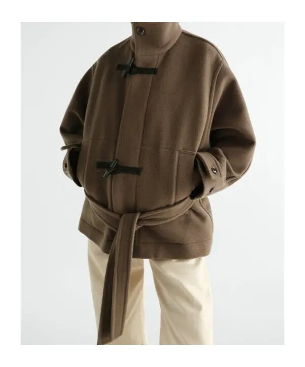 LEMAIRE Short Duffle Coat In Wool