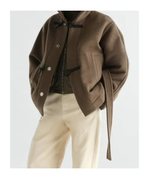 LEMAIRE Short Duffle Coat In Wool