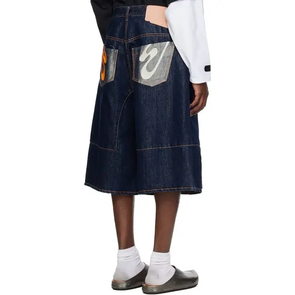PDFCHANNEL Logo Denim Shorts