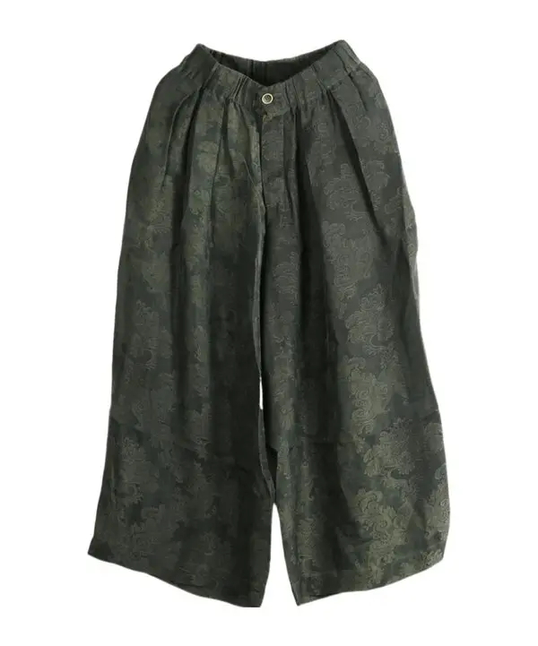 UMA WANG High-waisted Wide-leg Trousers - Darkgreen