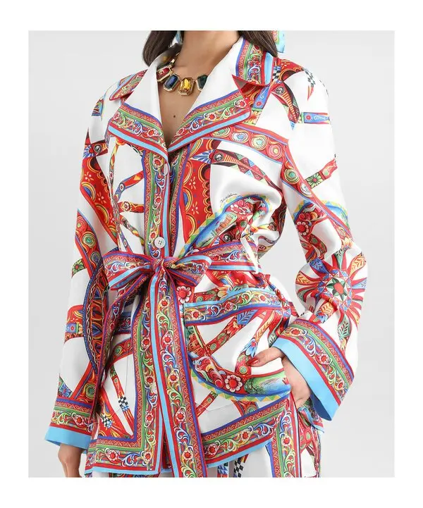 Dolce & Gabbana Carretto-print Silk Twill Shirt